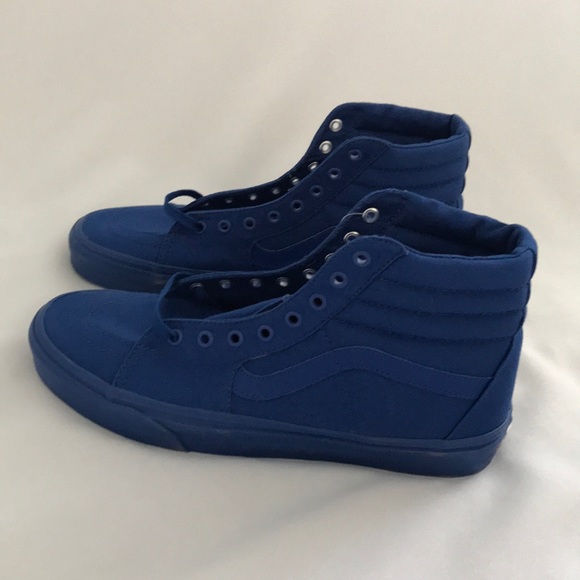 Vans | Shoes | Vans True Blue Hi Top Sk8 Mono Canvas Men New | Poshmark